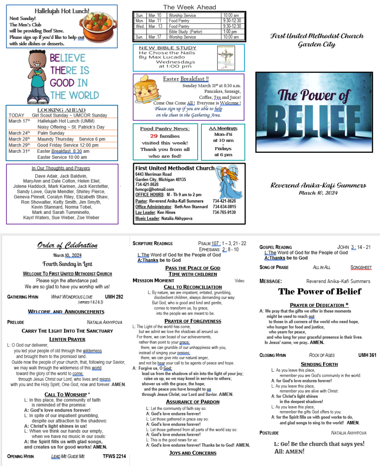 2024 Bulletins – First United Methodist Church – Garden City, Michigan